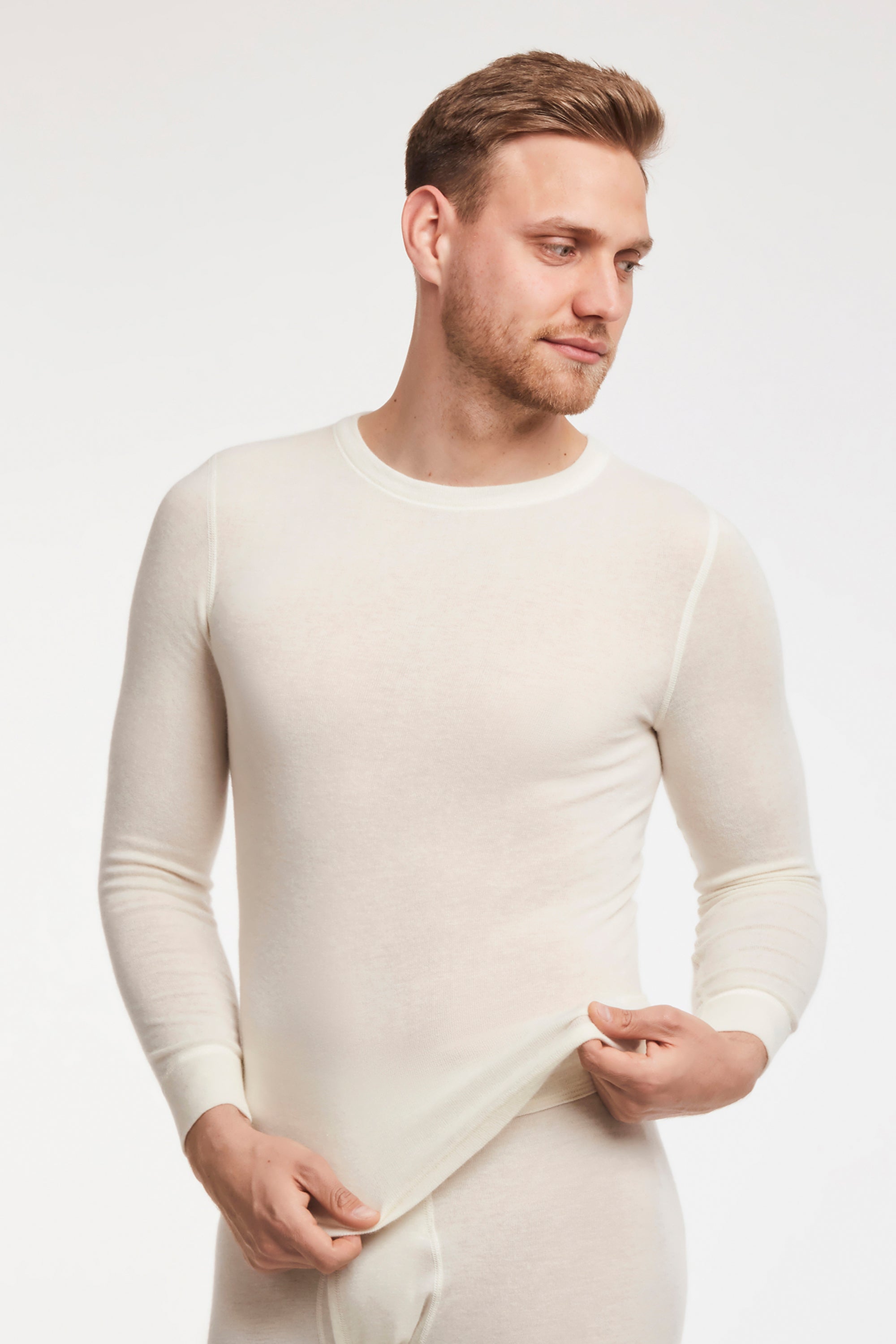 Herren Unterhemd langarm von Medima - Thermounterwäsche mit Angora